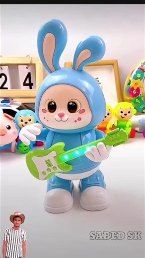 Cute Bunny Toy Playing Guitar 🎸 | Funny Dancing Rabbit Toy for Kids | SABED SK