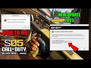 How To Fix COD Warzone & Black Ops 6 Season 5 Game_Ship.exe error and DirectX crashing!