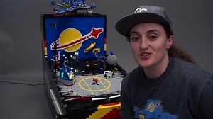 A Working Pinball Machine Made Entirely from LEGO Parts