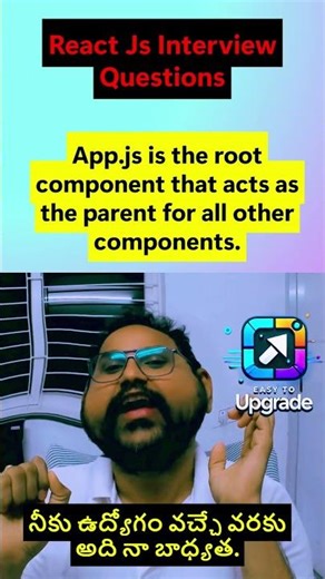 🟩 App.js in React – Root Component 📦 #reactjs #javascript #easytoupgrade