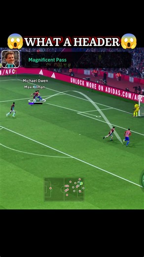 WHAT A HEADER! 🤯 Incredible Aerial Goal | Football Shorts | #efootball #shorts #efootballmobile