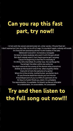 Learn the fast part of Eminem - Godzilla here!! #eminem #godzilla #fastrap #lyrics #shorts