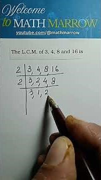 How to find Lowest Common Multiple by Prime factorization @MathMarrow