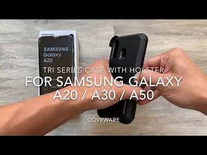For Samsung Galaxy A20 / A30 / A50, COVRWARE Tri Series Holster Case With Built-In Screen Protector