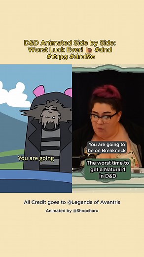 D&D Animated Side by Side Worst Luck Ever! 🐌 #dnd #dnd5e #ttrpg | Funny Animations