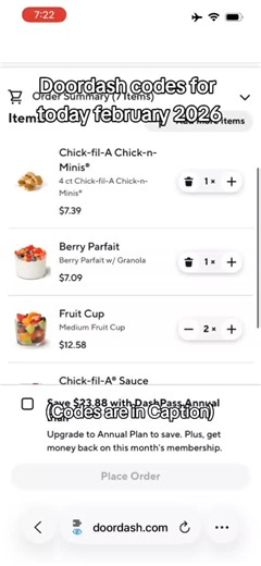 ❄️ DoorDash February Discount Codes That Still Work (2026) ❄️ 1️⃣🍽 40% Off — TABLE40 Meant to take off about 40%. Some accounts get it to apply. 2️⃣💳 $500 DoorDash Credit — once per account ⭐️ Found this on Dashbites.store There’s an explanation there. 3️⃣🔥 50% Off — TRYFEB50 Sometimes takes a big chunk off. Doesn’t work for everyone, but I always try it first. 4️⃣🧊 30% Off — MIDFEB30 Around 30% off for some accounts. Hit or miss. 📌 Save this 📤 Send it to whoever’s ordering food