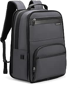 NOBLEMAN 20L Best Work Backpack Men, 1680D Fabric Heavy Duty Scratch Resistant Professional Business Office Laptop Backpack with USB Charging Port, Dry Wet Separation Backpacks 16 Inch Laptop (Gray)