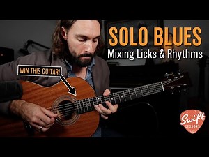 Solo Blues Guitar Practice Routine - Combining Licks & Rhythms in Gmaj!