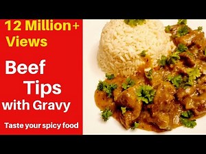 Beef Tips with Gravy over Rice