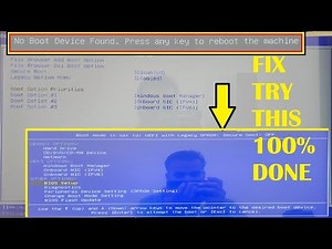No Boot Device Found Press any Key to Reboot The Machine Dell All in One Pc - How To Fix Dell Bios