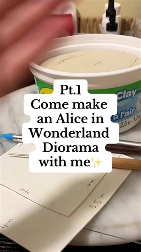 Creating an Alice in Wonderland Diorama with Air Dry Clay