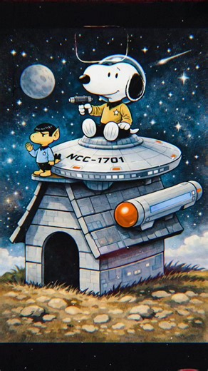 #CapCut #america #startrek #snoopy #love 🎵 Snoopy vs. the Final Frontier 🎶 High atop his doghouse… Somewhere beyond the stars… A beagle dreams bigger than any captain before him… High on the roof of his doghouse late one night Snoopy stared up at the starlit sky Helmet on, paws at the ready His imagination already at warp speed He wasn’t a fighter pilot this time, oh no This mission was bold… this mission was final The doghouse shook, the engines roared Captain Snoopy was ready to explore 🎵 S