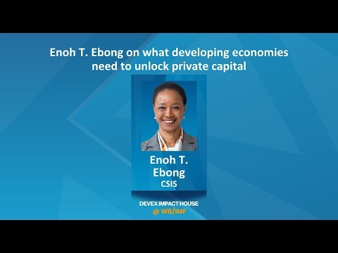 Enoh T. Ebong on what developing economies need to unlock private capital