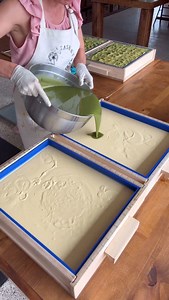 There’s nothing more satisfying than nailing that perfect natural color in a soap bar 😍🌿 No micas, no dyes—just herbs, clays, and plants working their magic. Nature always shows off in the prettiest way 💛 #naturalcolorants #soapmakingjoy #handmadesoap #ashleymariesoap #naturalskincare | Ashley Marie Soap