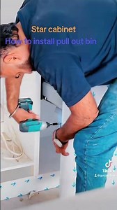 How to install pullout bin in kitchen with front door