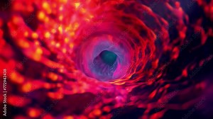 Waves of electric colors pulse and swirl together creating a trippy and hypnotizing effect.