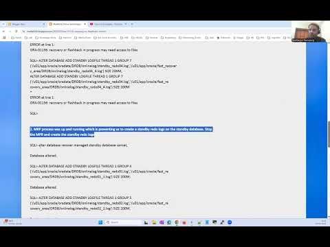 ORA-01156: recovery or flashback in progress may need access to files