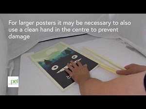 How to insert a large poster into an archival storage pocket