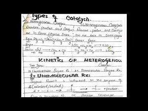 Lecture # 8 CATALYST, CATALYSIS & Kinetics of Uni-molecular Surface Reactions -SURFACE CHEMISTRY