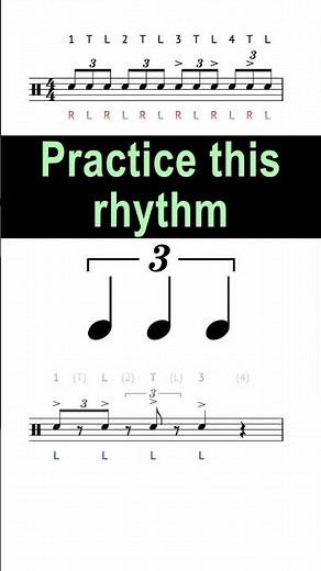 Quarter Note Triplet Rhythm Exercise @ 80 bpm