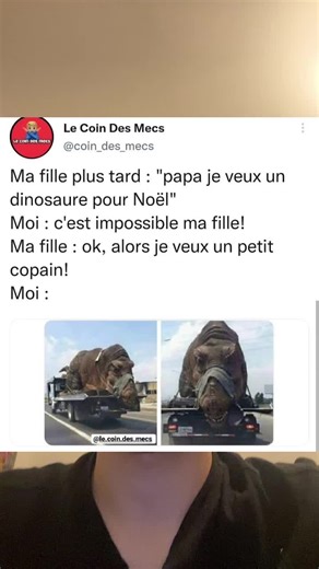 Humorous Dinosaur Meme on a Truck