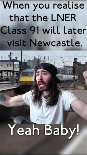 When you realise that the LNER Class 91 will later visit Newcastle #shorts #lnerclass91 #penguinz0