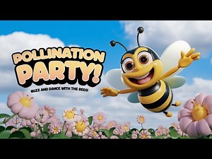Pollination Party! 🌸🐝 Fun Bee Song for Kids! 3D Animation