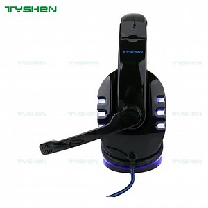 [Hot Item] Computer Gaming Headset, with LED, Black&Blue Color, Blue LED