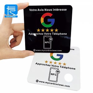 [Hot Item] 10*10cm Google Review Plate NFC Table Sticker