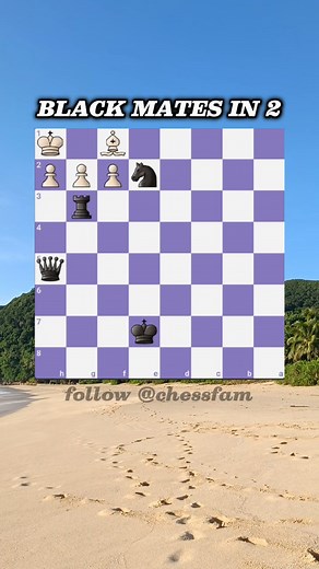 5.9K views · 21 reactions | Easy tricky chess puzzle. Black to move and mate in 2. #chess | ChessFam | Facebook