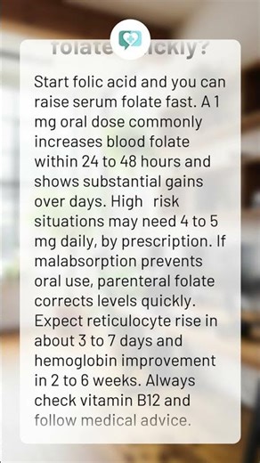 How do you raise folate quickly?