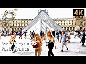The Louvre Museum 🇫🇷 Pyramid & Louvre Palace | Pyramid Entrance | Paris - Travel Walk Tour [4K]