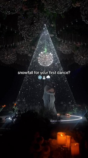 snowfall first dance | winter wedding inspiration