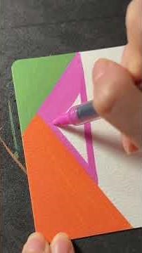 Immersive hand-drawn color block painting process acrylic marker pen experience