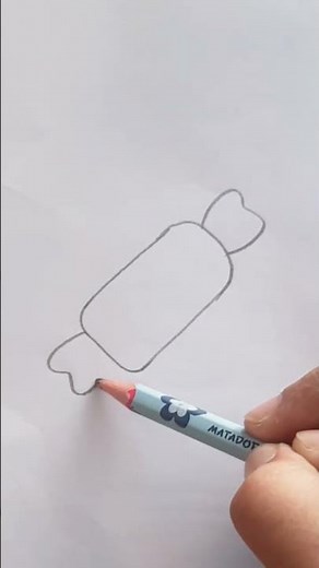 Quick and easy candy drawing tutorial! 🍬 Perfect for beginner Double tap if you love simple doodles🍬