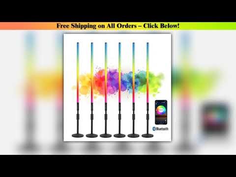 6Pack TL-130Pro Smart Synkitt APP Control Bluetooth Rgb Led Tube Light Bar With Case Color Change