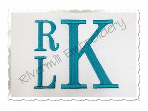 Stacked Monogram Machine Embroidery Alphabet Font - 3 Sizes - BX Files Instant Download Design PES Rivermill Embroidery - Etsy