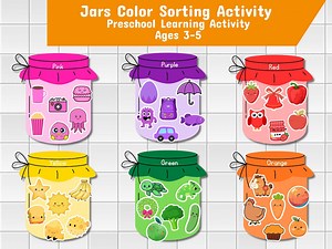 Color Matching Activity for Toddlers Printable Montessori Color Worksheets Preschool Early Learning PDF