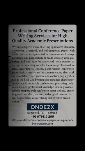 Professional Conference Paper Writing Services for High-Quality Academic Presentations.