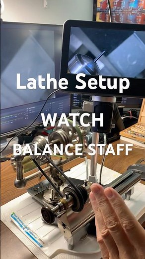Lathe Setup - Cutting a Watch Balance Staff #watch