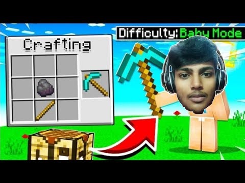 Playing MINECRAFT as a BABY! MINECRAFT BABY MODE