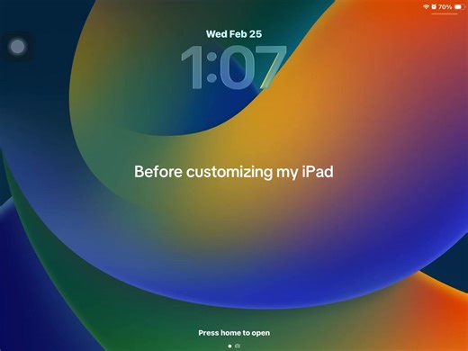 Before and After Customizing My iPad
