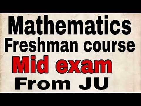 Mathematics Freshman Course mid exam