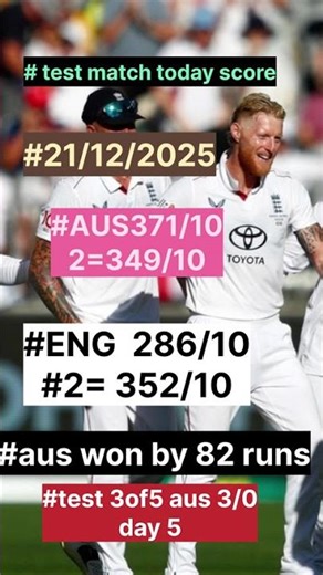 # test match today #21/12/2025