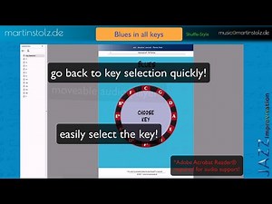 Blues in all keys (changes, blues scale & blue notes sheet) · shuffle style incl. interactive* pdf!
