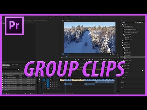 How to Group Clips in Premiere Pro CC (2018)