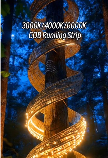 3000K Running water COB-24V-360D LED Strip background lighting design. #sourcing #export #ledstrip #lightingfactory #COB