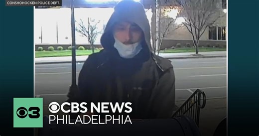 Conshohocken mail thief caught on camera in Montgomery County, Pennsylvania