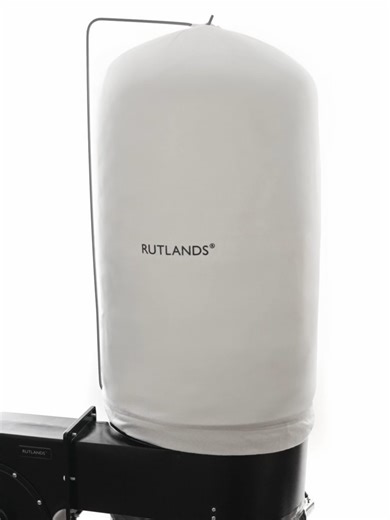 Dust Extractor - 870m³/h Airflow This powerful yet mobile dust extractor features a high performance 750W induction motor, suitable for continuous operation, generating an air flow rate of 870m³/h. As wood chips, coarse and fine dust are pulled into the 57 litre bottom collection bag, the top fine filter bag filters down to 30 microns, reducing the volume of harmful particulate matter re-entering the air. #rutlandstools #tools #workshop #wood #woodworking #woodworker #maker #joinery #diy #diytok