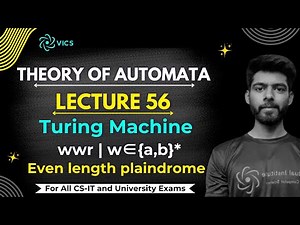 56- Consturct a Turing Machine for ww^r where w ∈ {𝑎,𝑏}* | TM for Even length Palindrome